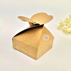 Twist Top Box, Flower Top Box Template V1 - Gift Box, Treat Box, Favor ...