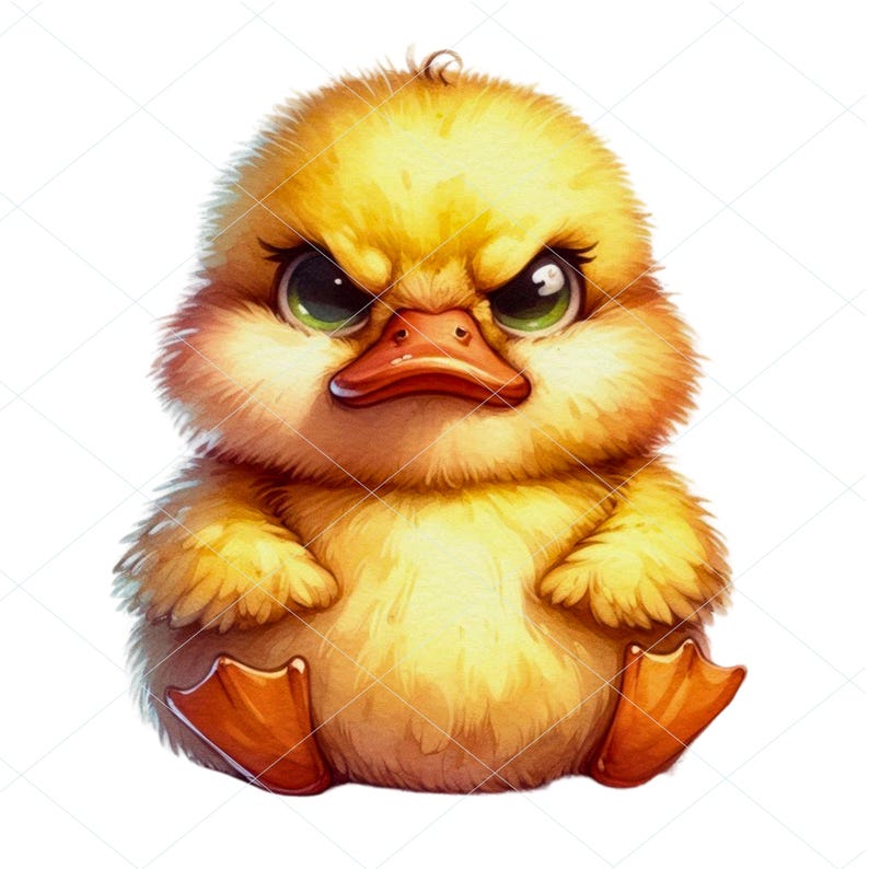 14 Angry Duck Clipart, Angry Duck PNG, Angry Duck JPG, Watercolor Angry ...