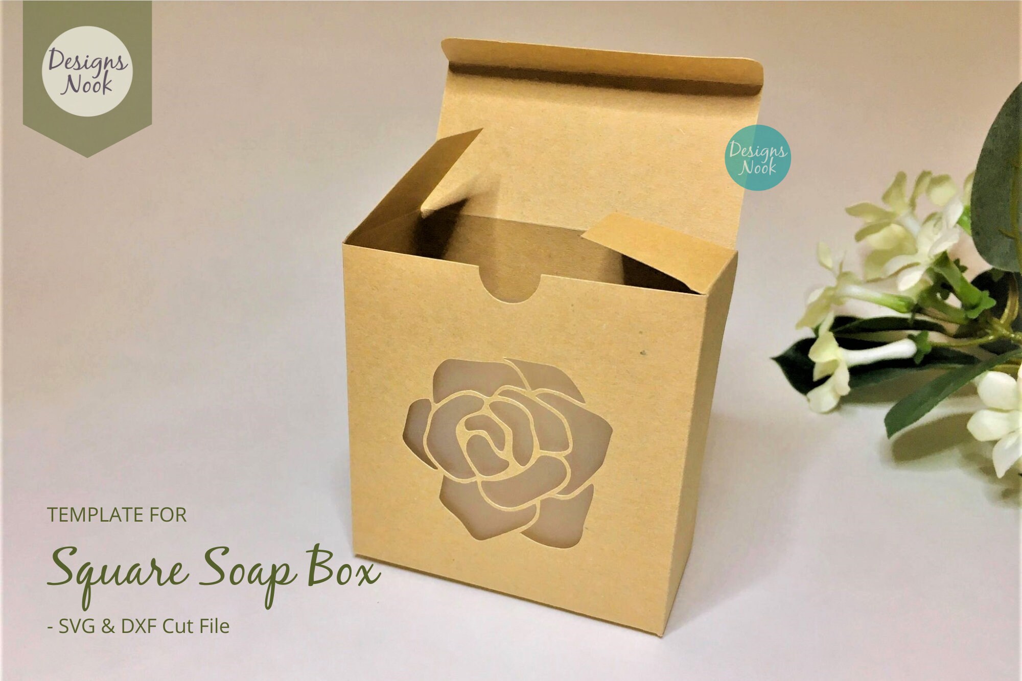 Soap Box Template With Window Cover optional Square Soap | Etsy