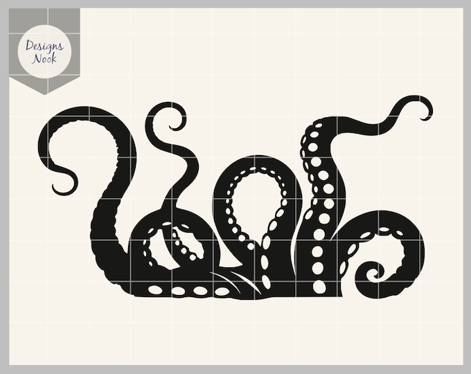 Octopus Svg, Kraken Clipart, Ocean Life Cricut, Octopus Vector, Sea ...