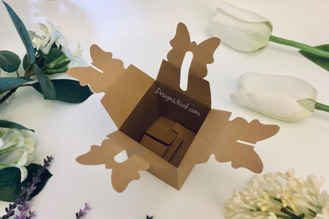 Butterfly Top Box Template V1 Gift Box Treat Box Favor - Etsy
