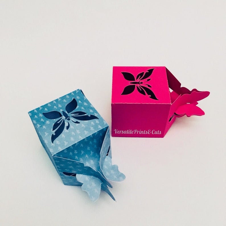 Butterfly Top Box Template V3 Gift Box Treat Box Favor | Etsy