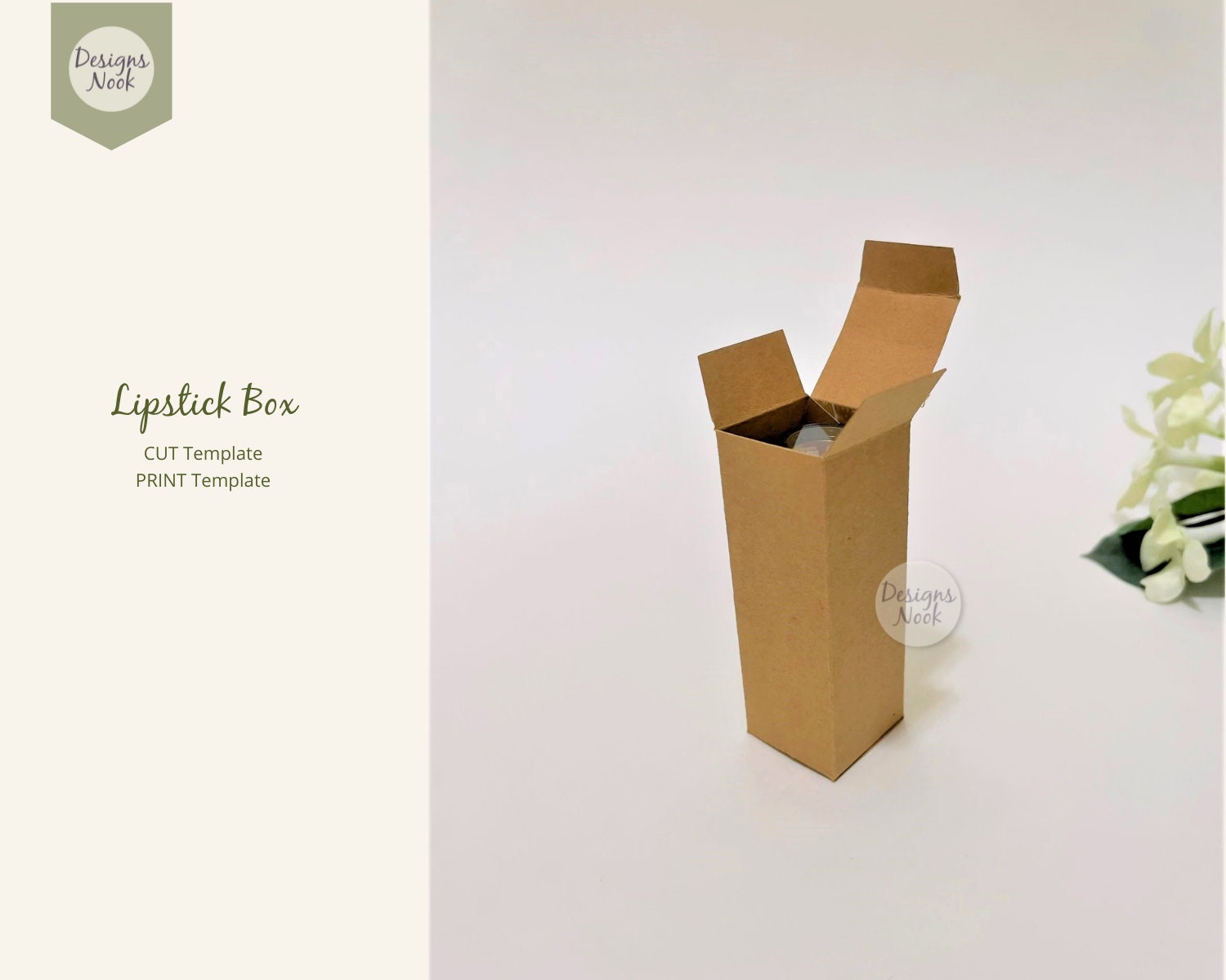 Lipstick Box SVG Template, Lipstick Box PDF Printable, Lipstick Makeup ...