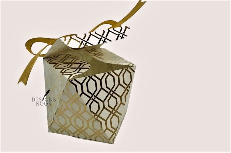 Geometric box template unique shape box gift box treat box | Etsy