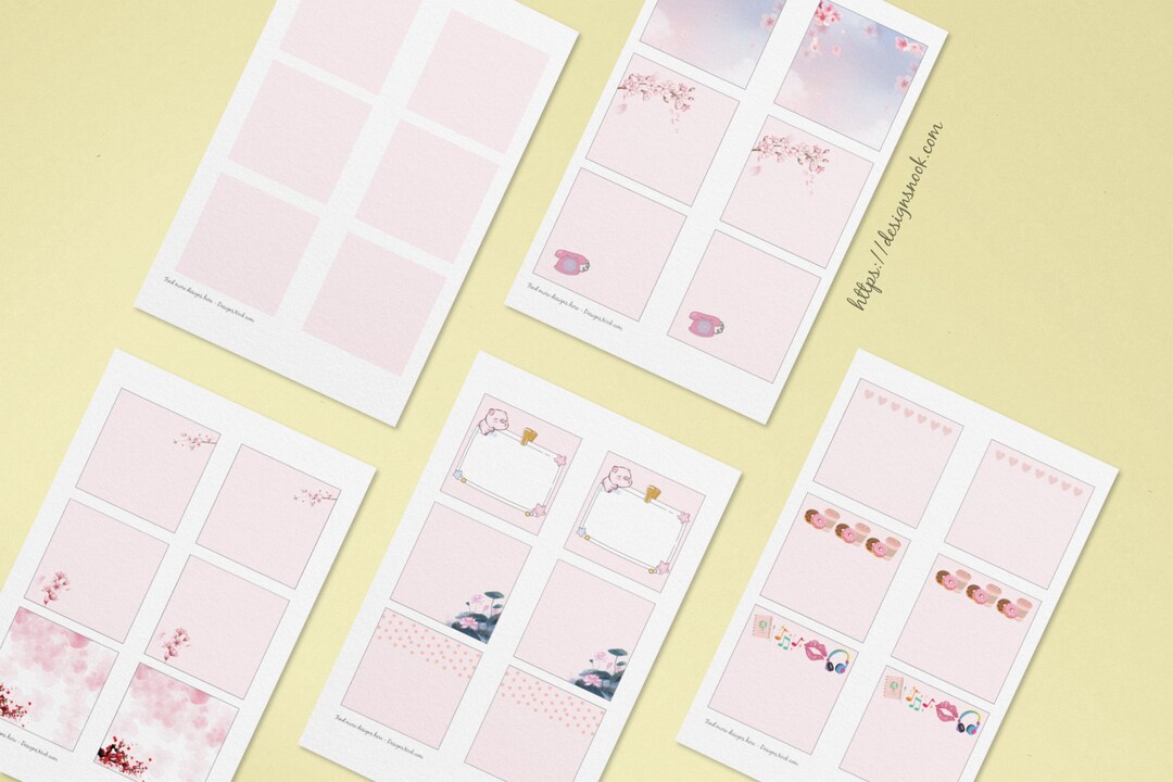 13 Cute Pink Designs - Printable Notepads, Cute Pink Note Pad, Floral ...