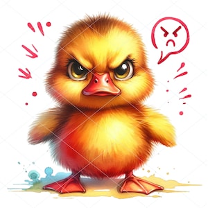 14 Angry Duck Clipart, Angry Duck PNG, Angry Duck JPG, Watercolor Angry ...
