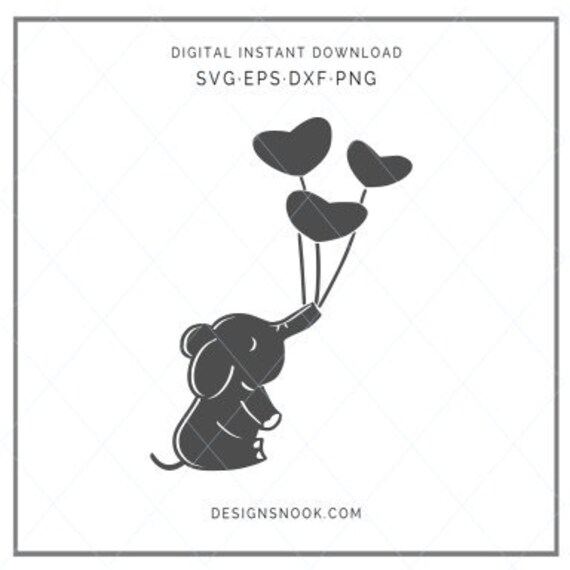 Clothing & Wearables Kids' Crafts elephant blowing hearts cute elephant ...