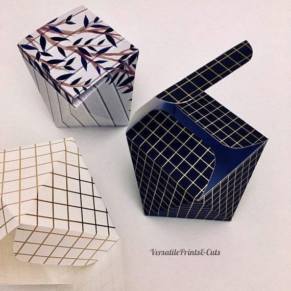 Geometric Box Template 10 Sided Box Unique Shape Box Gift - Etsy