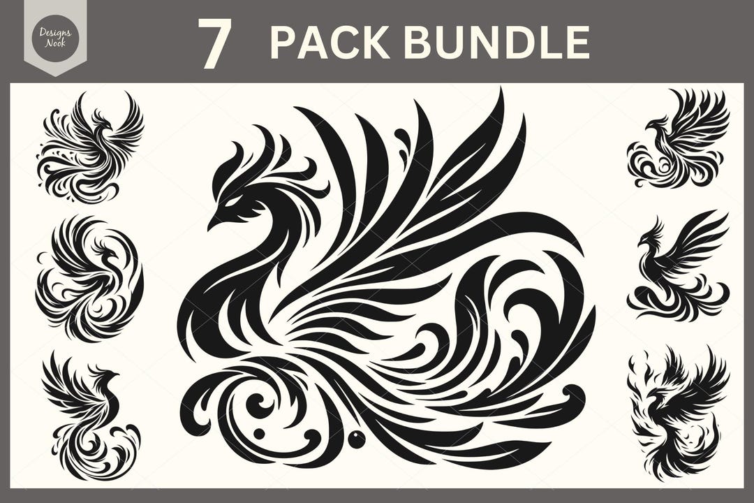 Phoenix SVG, Phoenix Svg Bundle, Phoenix Silhouette, Phoenix Clipart ...
