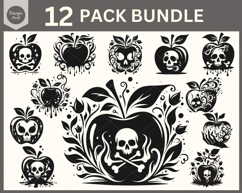Poisoned Apple Svg, Halloween Svg Bundle, Poisoned Apple Clipart ...
