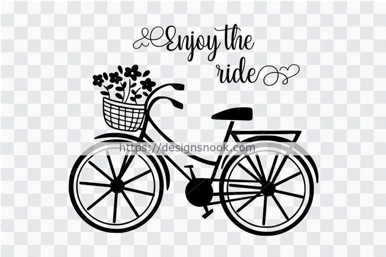 Bicycle Svg Enjoy the Ride Svg Bicycle Cut File Bicycle - Etsy