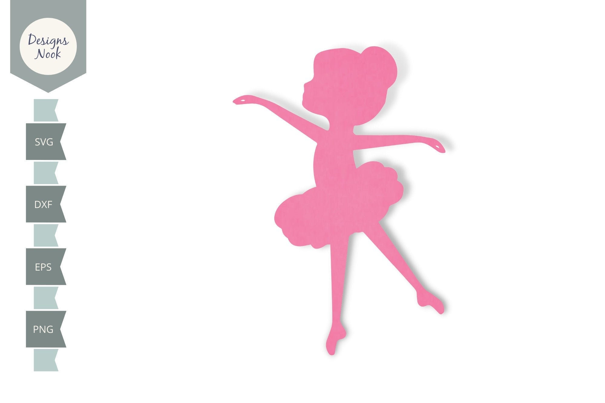 Child Ballerina Silhouette Pink