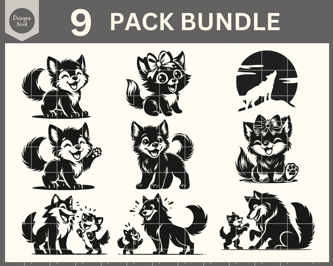 Baby Wolf SVG Bundle, SVG Files for Cricut, Dad and Son Svg, Dad and ...