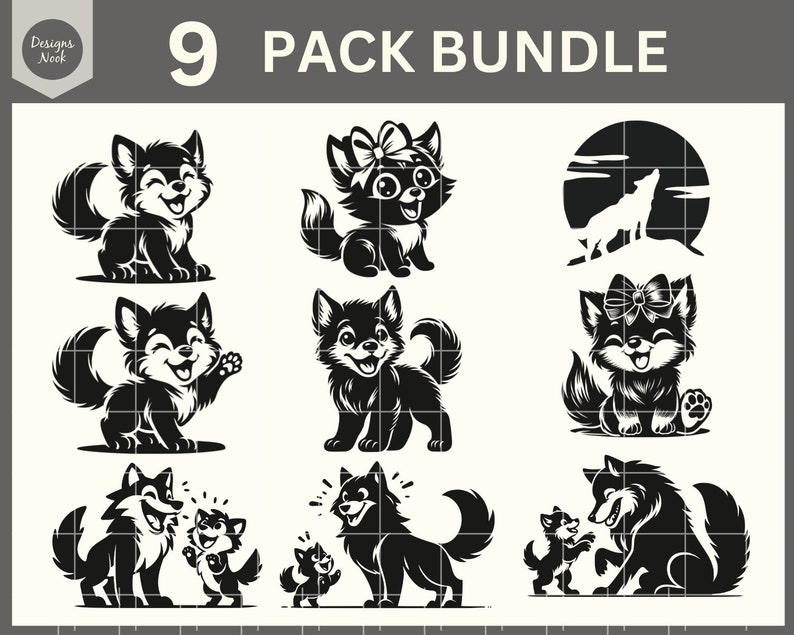 Baby Wolf SVG Bundle, SVG Files for Cricut, Dad and Son Svg, Dad and ...