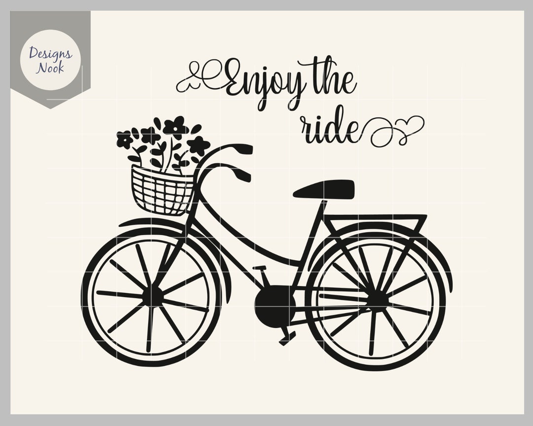 Bicycle Svg, Enjoy the Ride Svg, Bicycle Cut File, Bicycle Clip Art ...