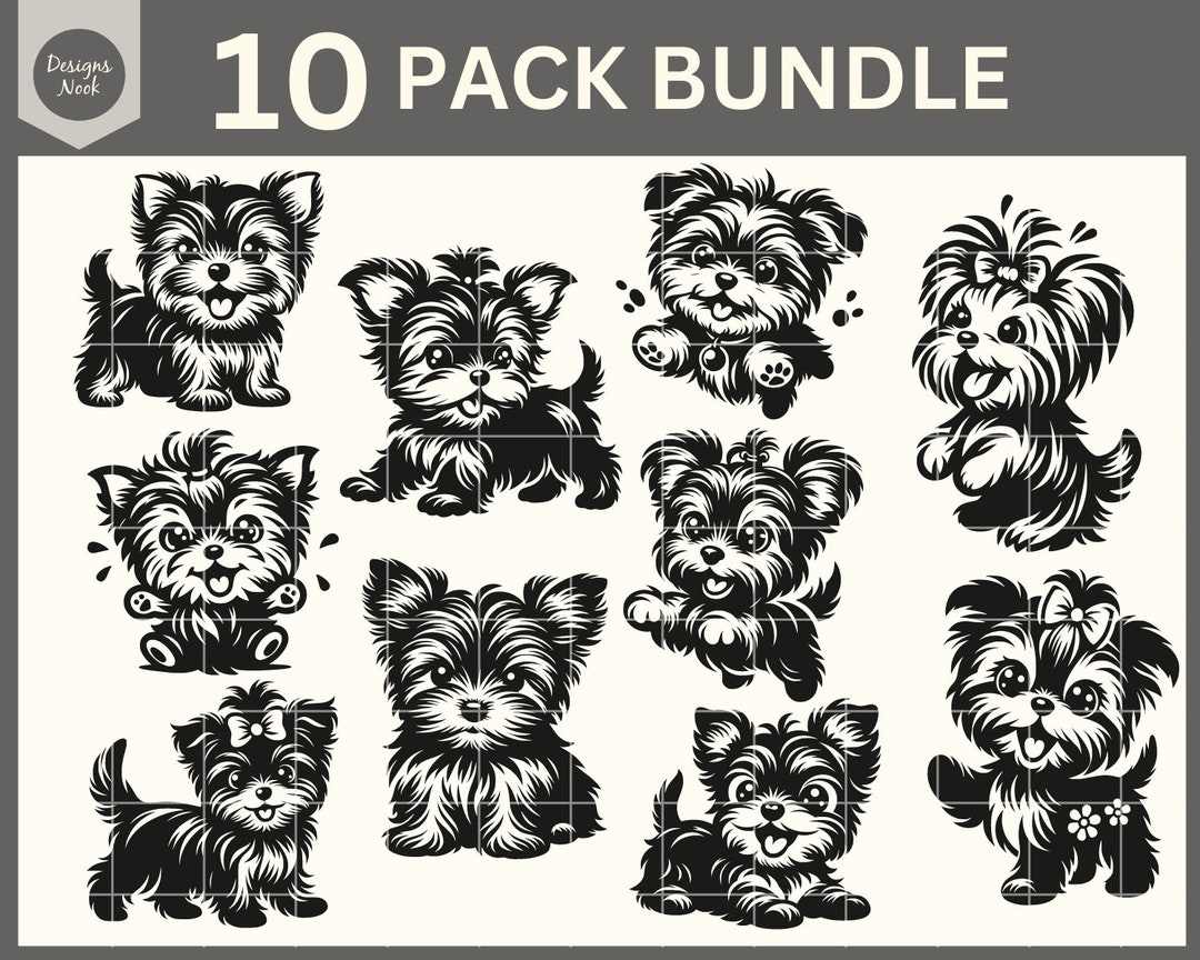 Yorkshire Terrier SVG, Yorkie Cut File, Yorkie PNG Clipart, Yorkie ...