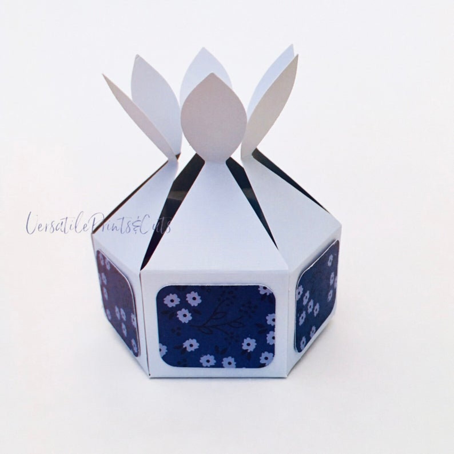 Flower Top Box, Leaf Top Box Template V1 - Gift Box, Treat Box, Favor ...