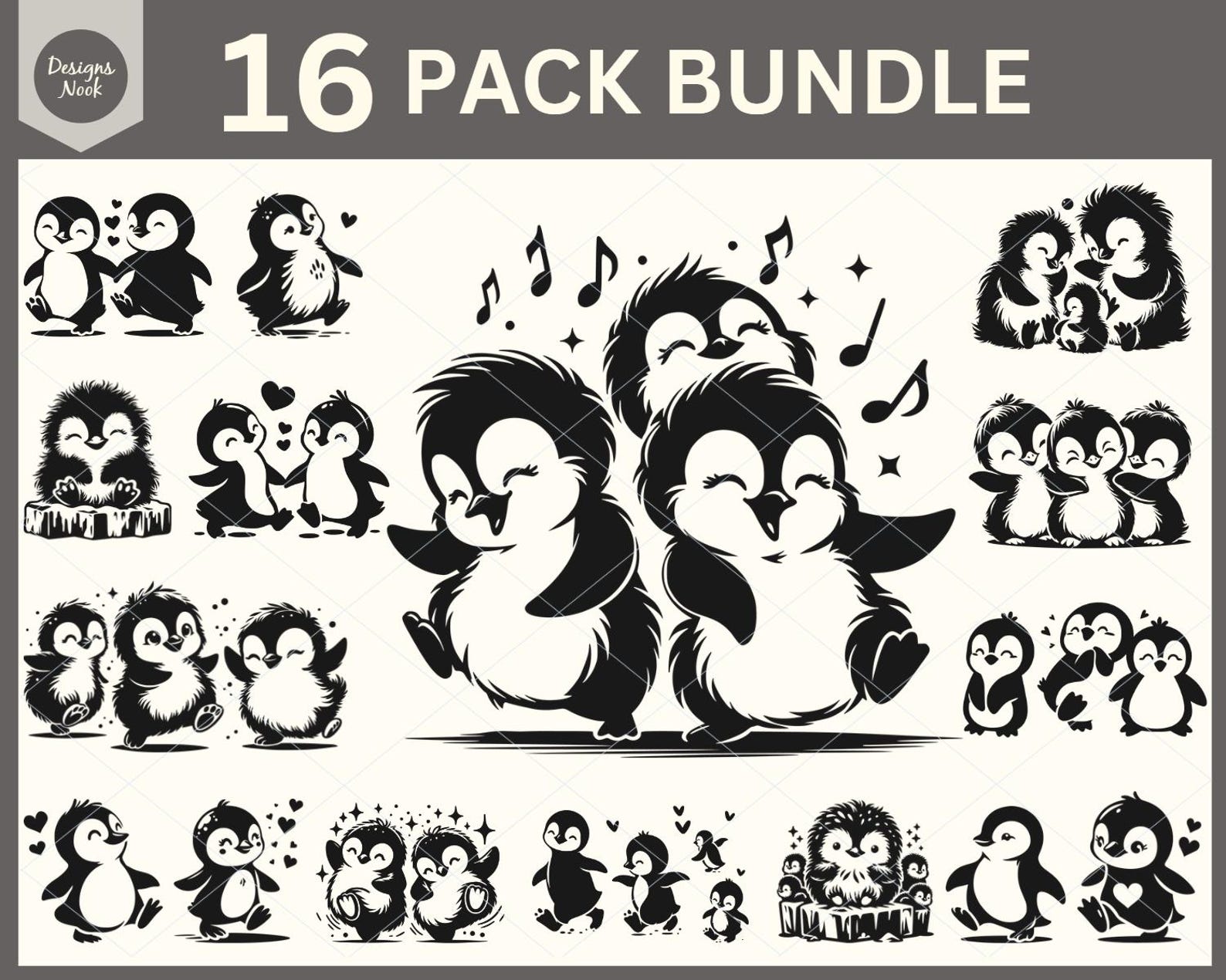 Penguin SVG Bundle, Little Penguin Svg, Penguin Clipart, Penguin Vector ...