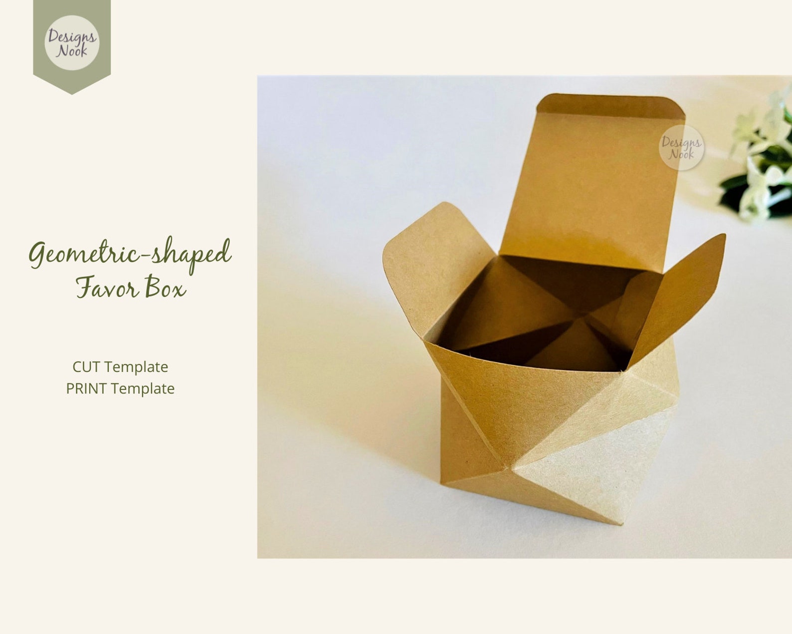 Geometric Box Template 10 Sided Box Unique Shape Box Gift | Etsy