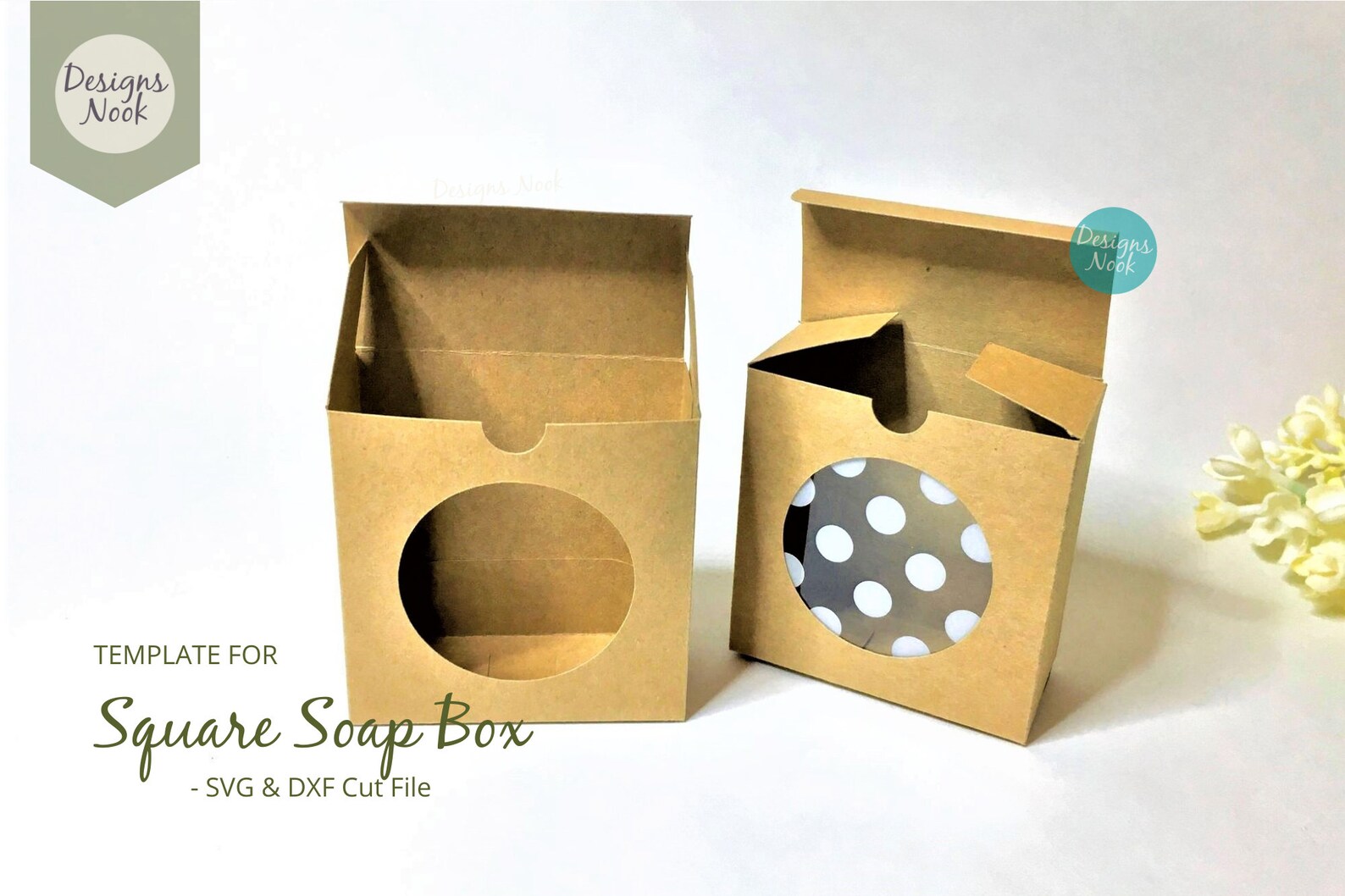 Soap Box Template With Window Cover optional Square Soap - Etsy