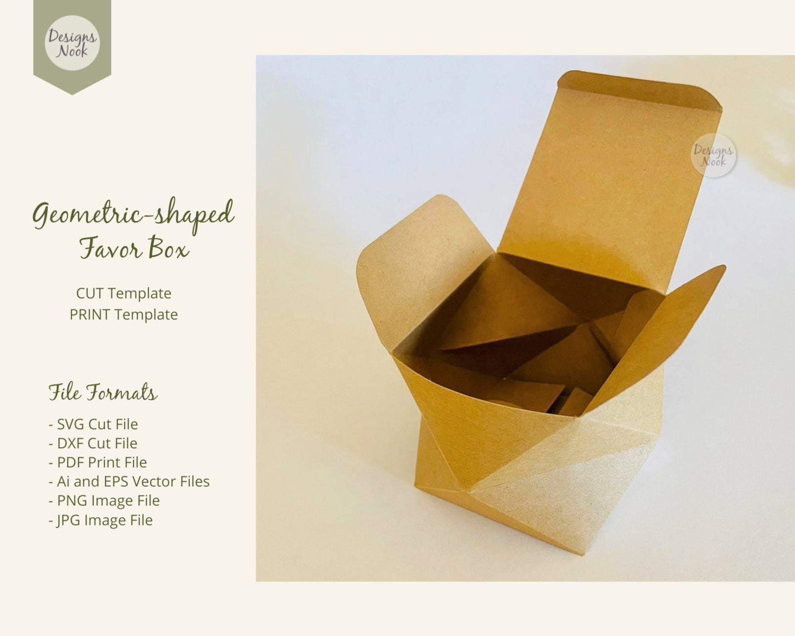 Geometric Box Template 10 Sided Box Unique Shape Box Gift | Etsy