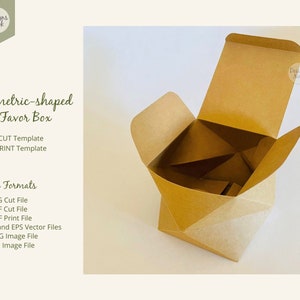 Geometric Box Template 10 Sided Box Unique Shape Box Gift - Etsy