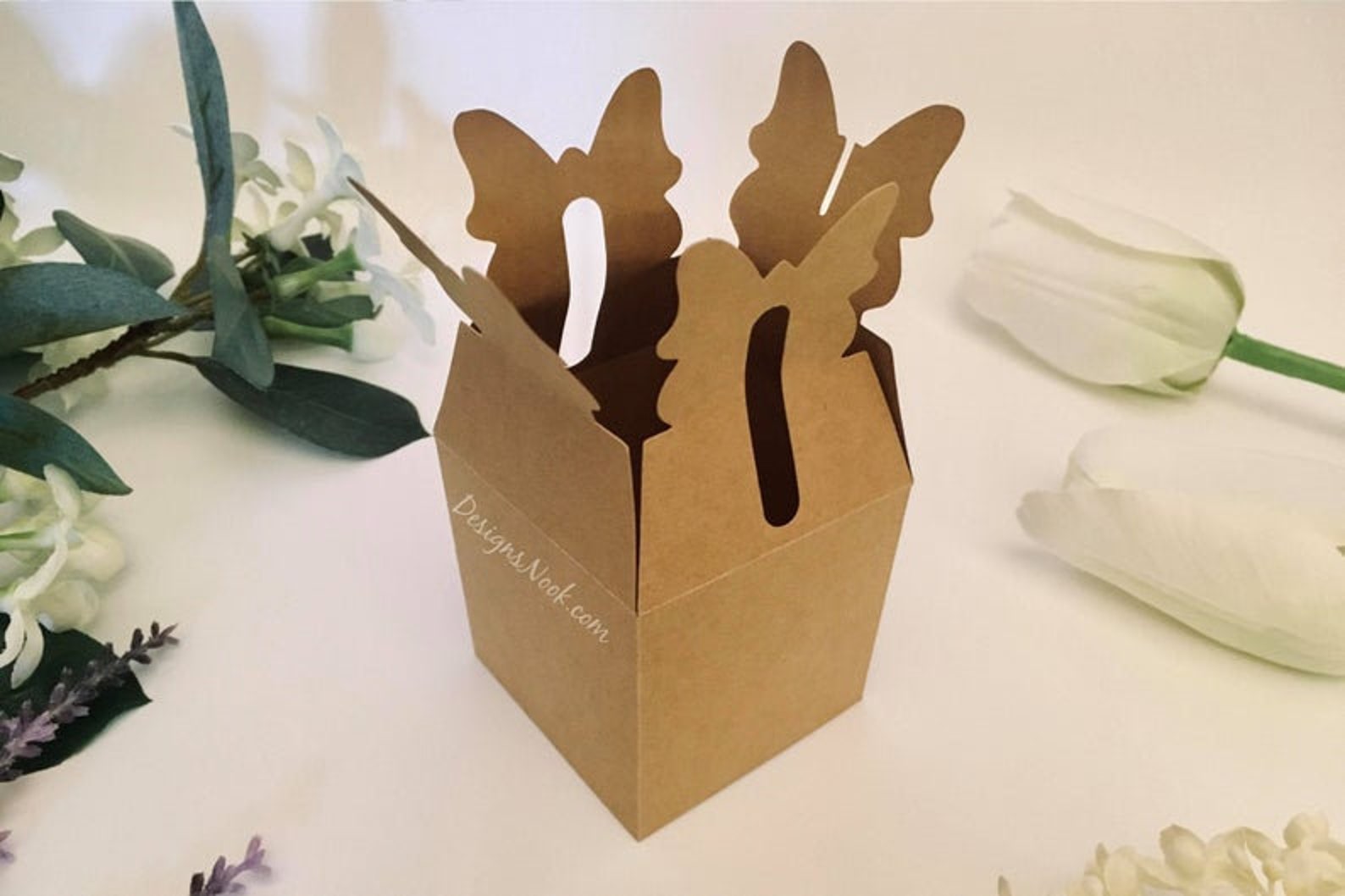 Butterfly Top Box Template V1 Gift Box Treat Box Favor | Etsy