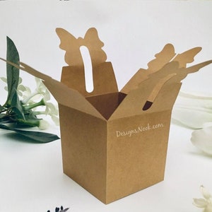 Butterfly Top Box Template V1 Gift Box Treat Box Favor | Etsy