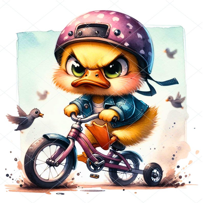 18 Angry Duck Clipart, Angry Duck PNG, Angry Duck JPG, Watercolor Angry ...