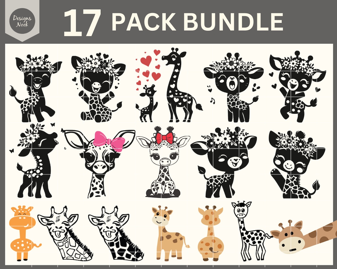 Giraffe SVG, Baby Giraffe Svg, Mom and Baby Giraffe Svg, Cute Giraffe ...