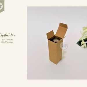 Lipstick Box SVG Template, Lipstick Box PDF Printable, Lipstick Makeup ...