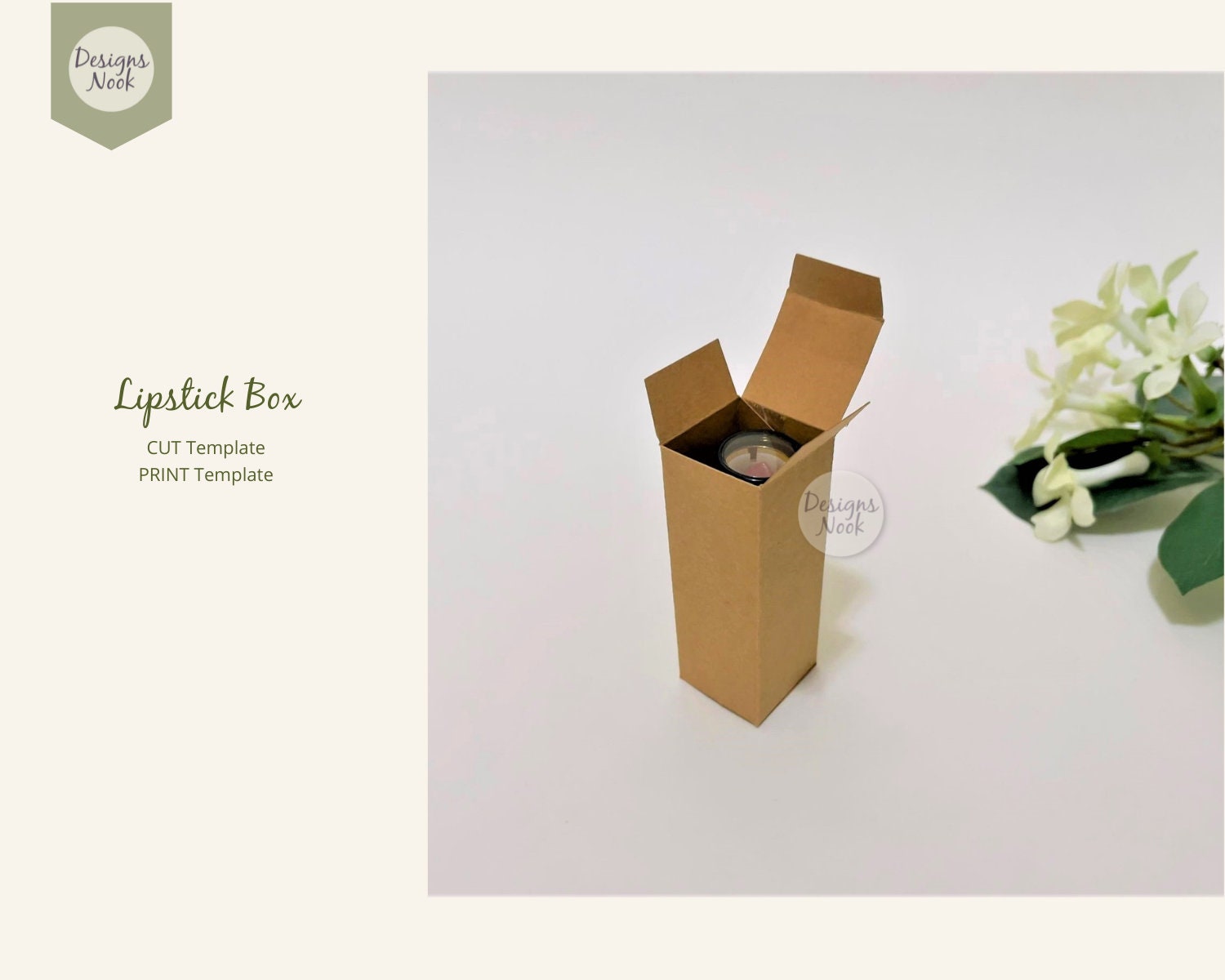 Lipstick Box SVG Template, Lipstick Box PDF Printable, Lipstick Makeup ...