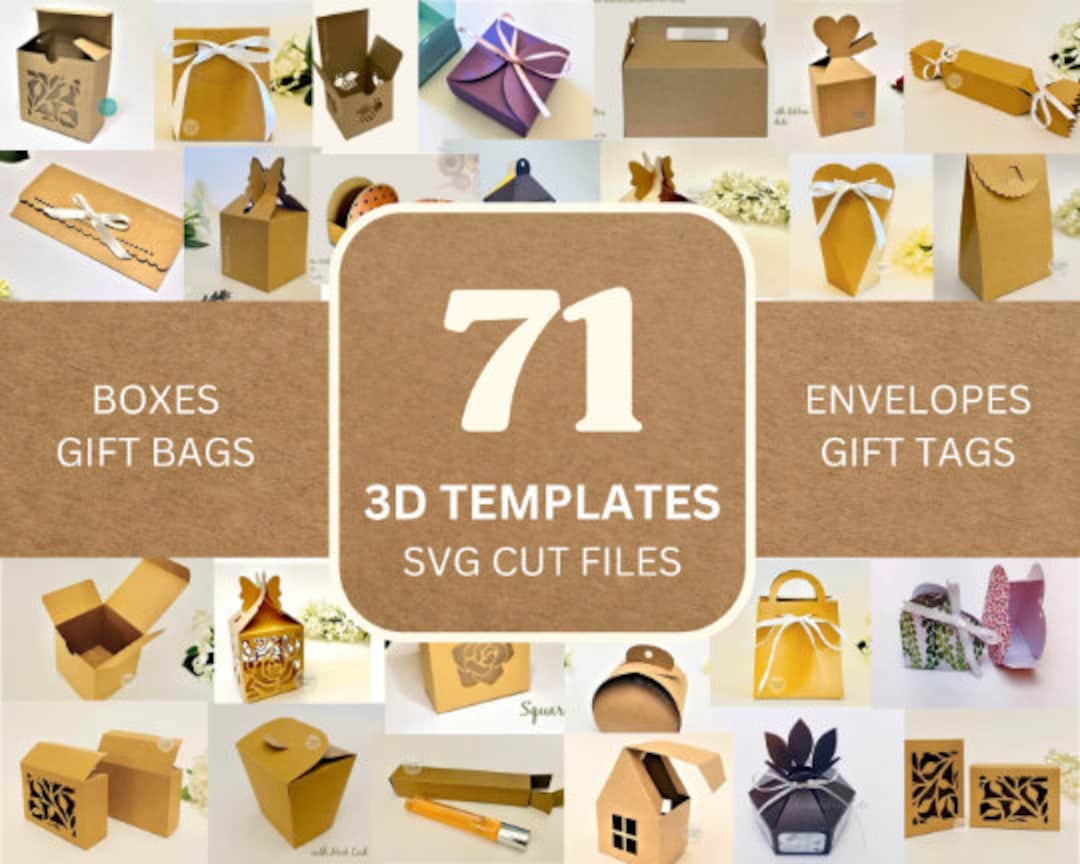 71 SVG Bundle, 3D Box Templates 3D - Made Exclusively for Cricut ...