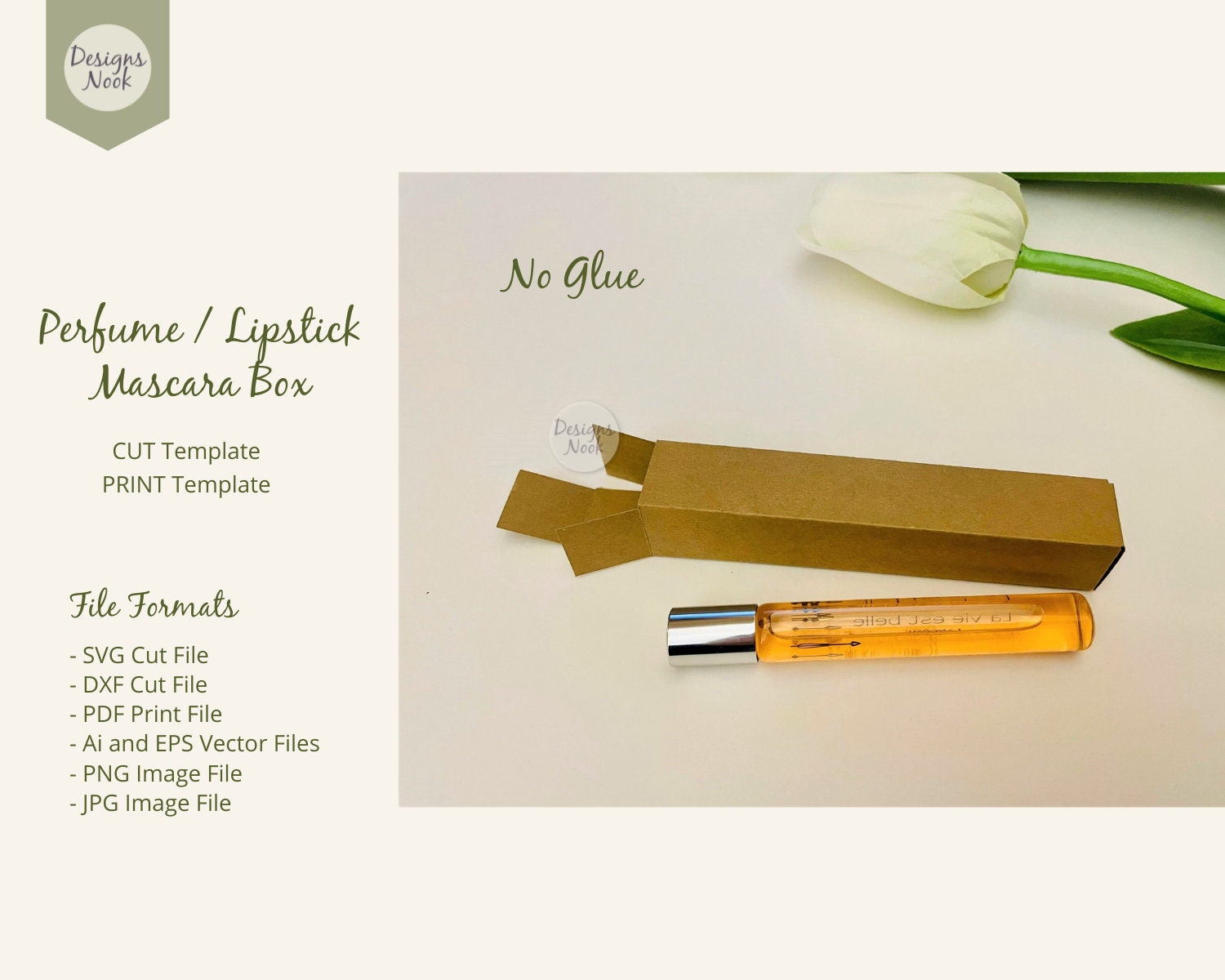 Lipstick Box SVG Template Lipstick Box PDF Printable Mascara - Etsy