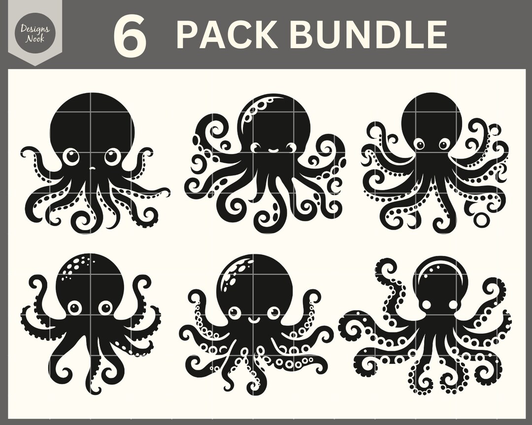 Baby Octopus Svg, Sea Animal Svg, Sea Creature Svg, Octopus Clipart ...