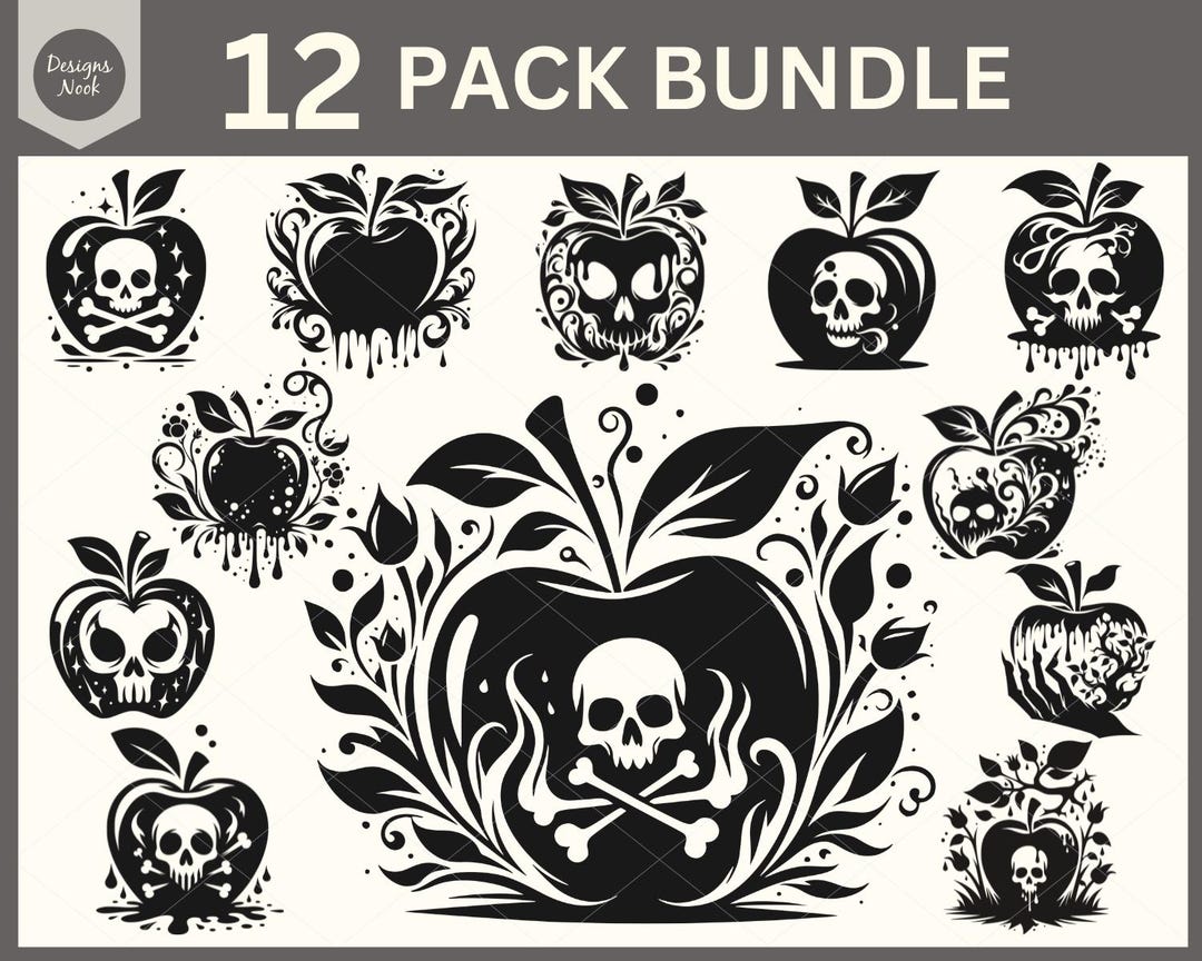 Poisoned Apple Svg, Halloween Svg Bundle, Poisoned Apple Clipart ...