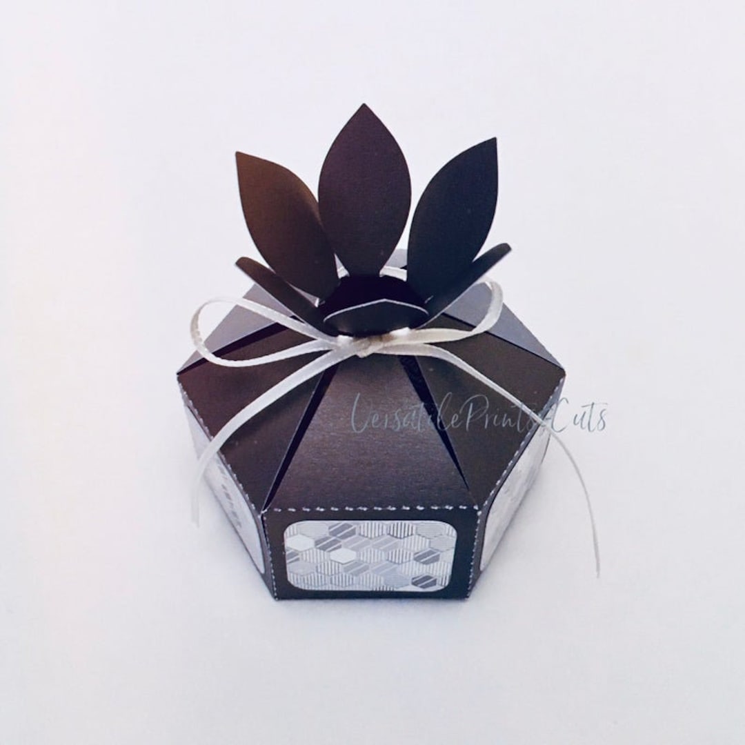 Flower Top Favor Box Template, SVG DIY Gift Box (digital Download) - Etsy