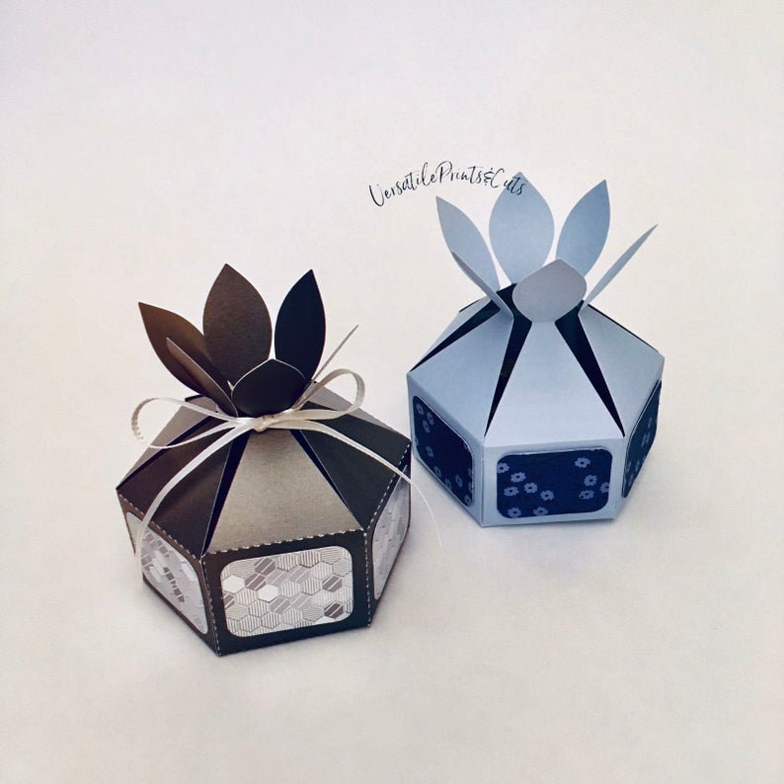 Flower Top Favor Box Template, SVG DIY Gift Box (digital Download) - Etsy