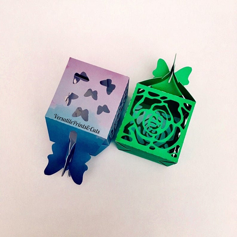 Butterfly Top Box Template V2 Gift Box Treat Box Favor - Etsy