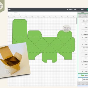 Geometric Box Template 10 Sided Box Unique Shape Box Gift - Etsy