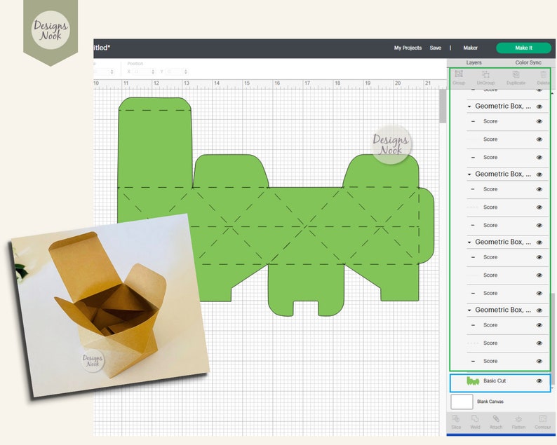 Geometric Box Template 10 Sided Box Unique Shape Box Gift | Etsy