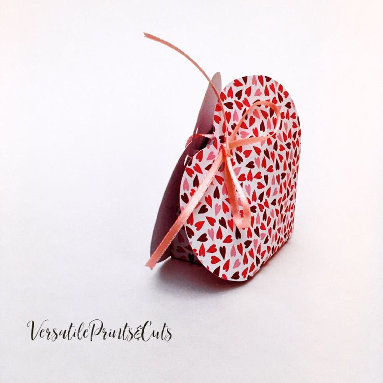 Heart shape template v1 gift box treat box favor box soap | Etsy