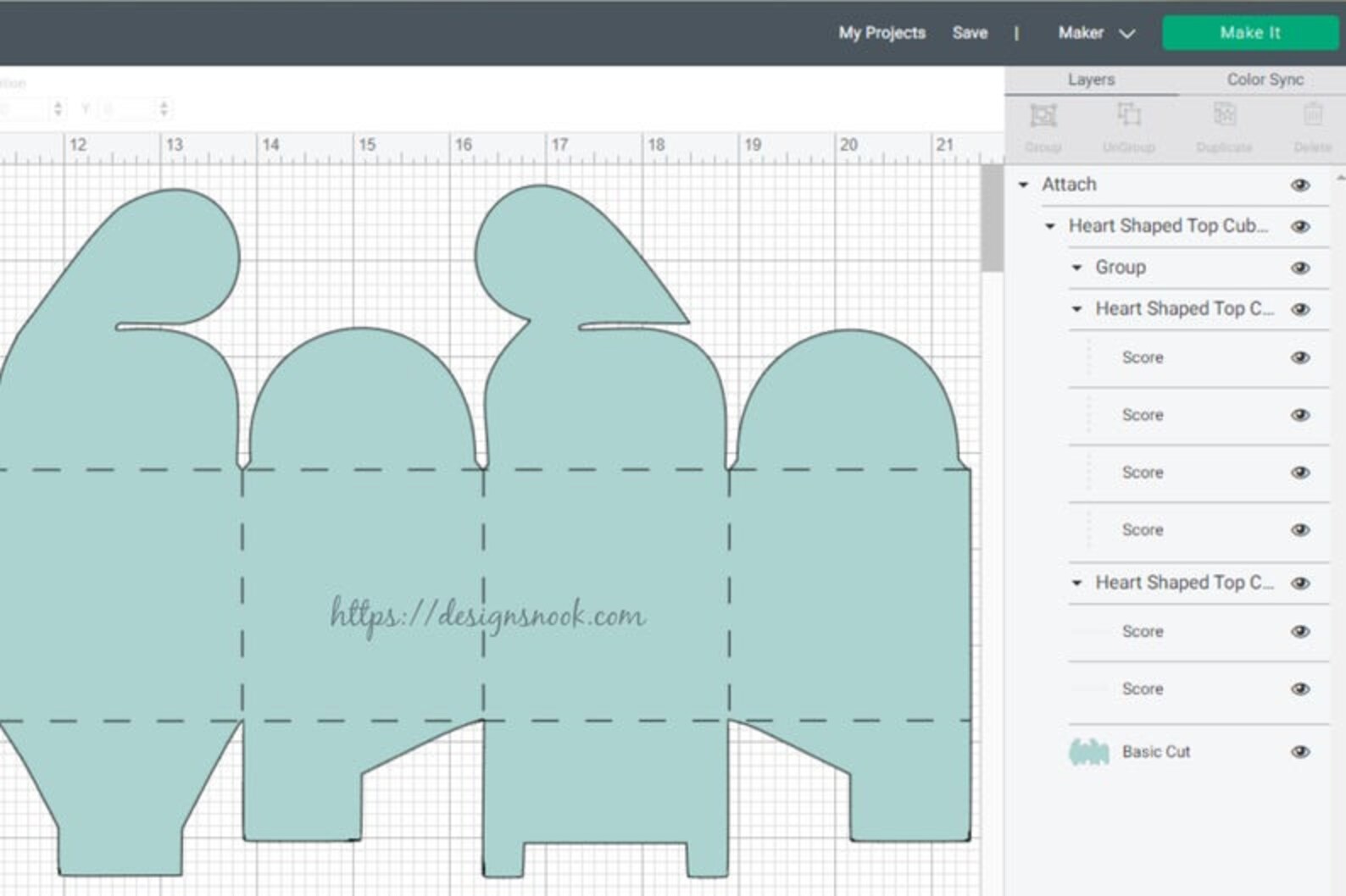 Heart Shaped Top Cube Box Template - SVG, DXF, PDF File, Svg Box ...