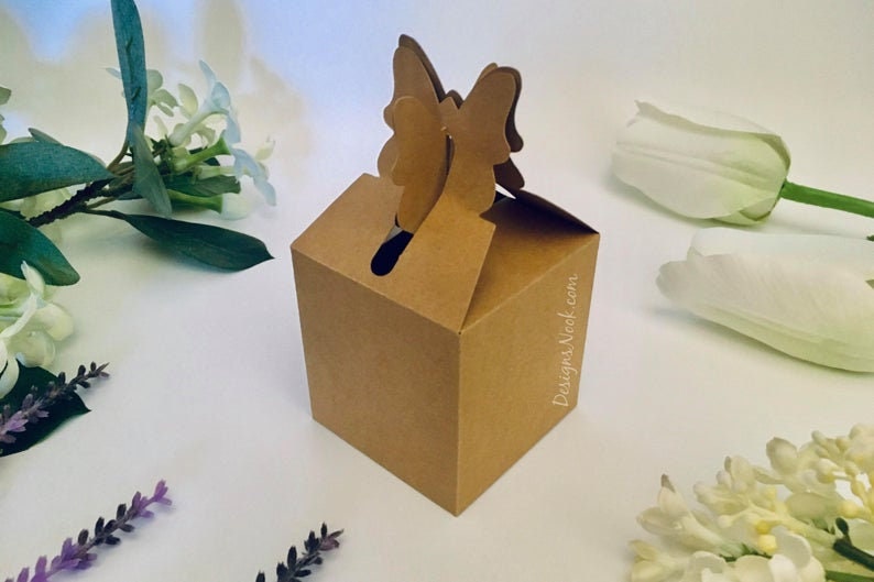 Butterfly Top Box Template V1 Gift Box Treat Box Favor | Etsy