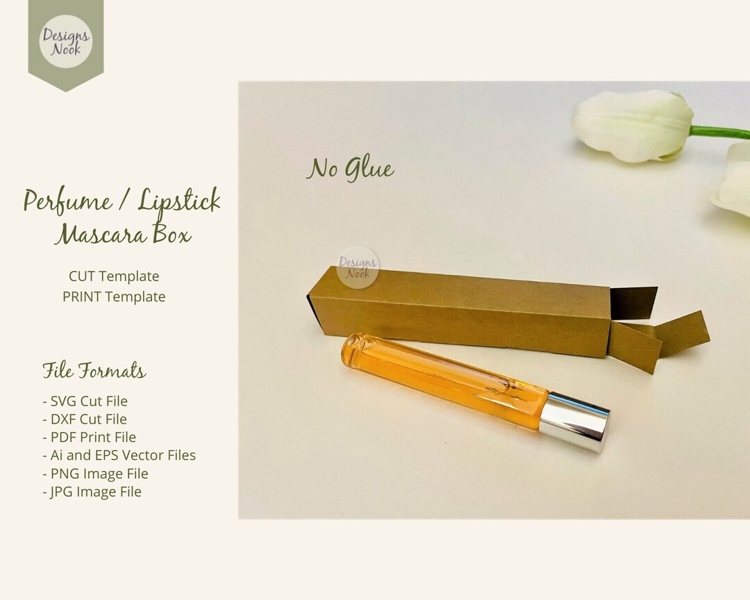 Lipstick Box SVG Template, Lipstick Box PDF Printable, Mascara Makeup ...