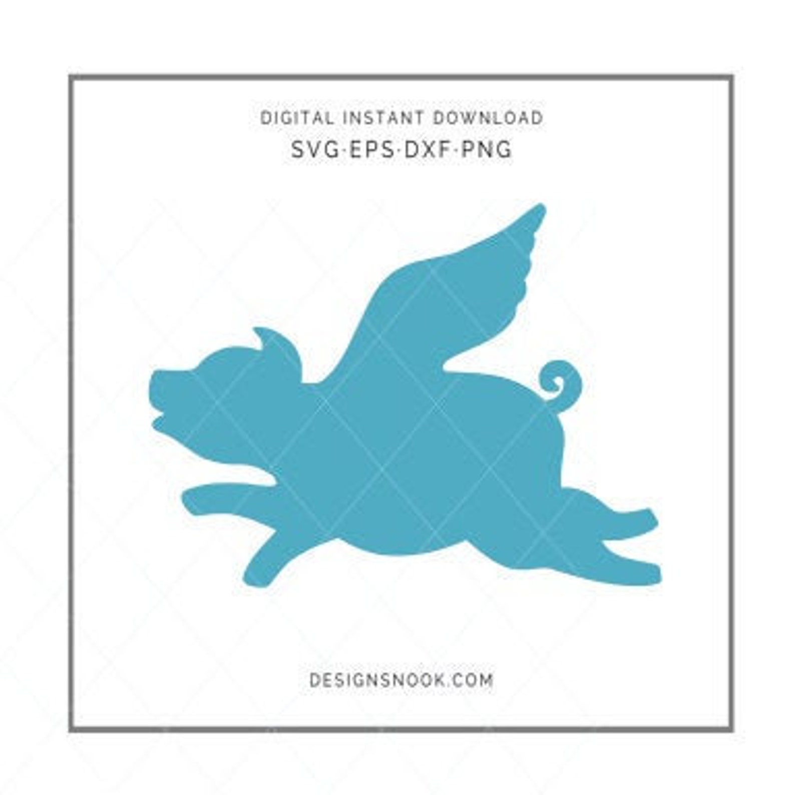 Flying Pig Flying Pig Cut File Flying Pig Vector Flying Pig | Etsy