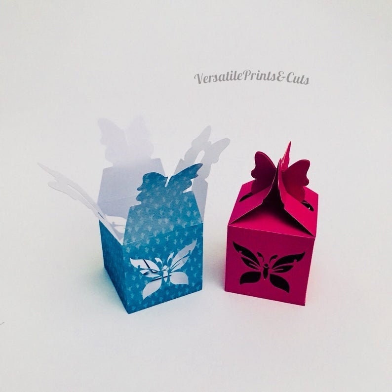Butterfly Top Box Template V3 Gift Box Treat Box Favor | Etsy