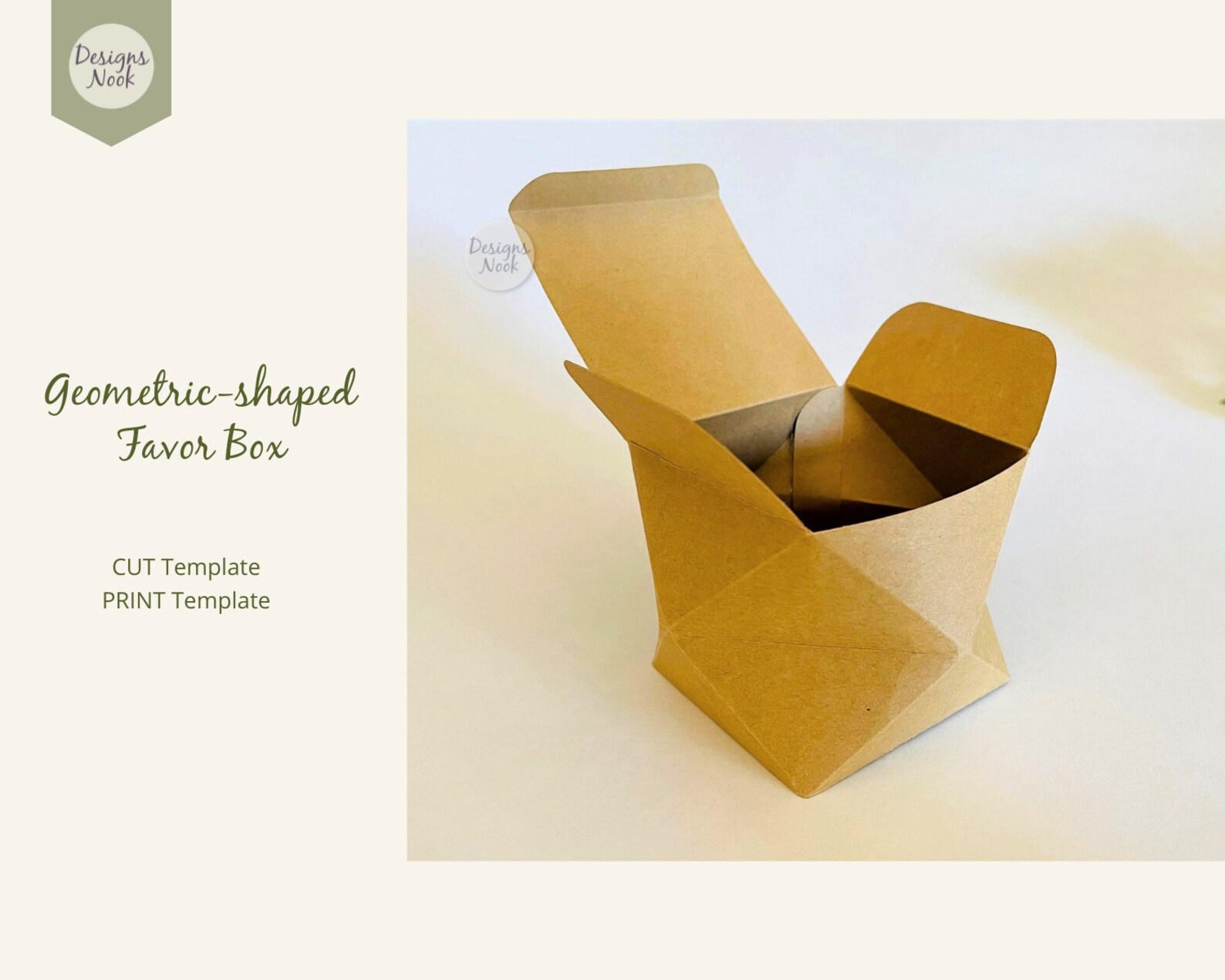 Geometric Box Template 10 Sided Box Unique Shape Box Gift | Etsy