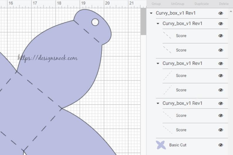 Curvy Favor Box Template – SVG, DXF & PDF (digital Download) - Etsy