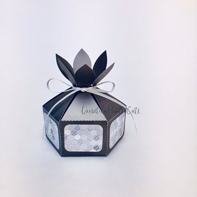 Flower Top Box Leaf Top Box Template V1 Gift Box Treat - Etsy